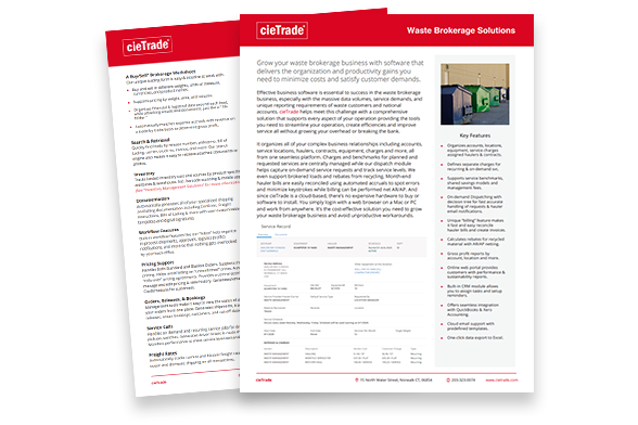 Download Brochure - Waste Brokerage | cieTrade