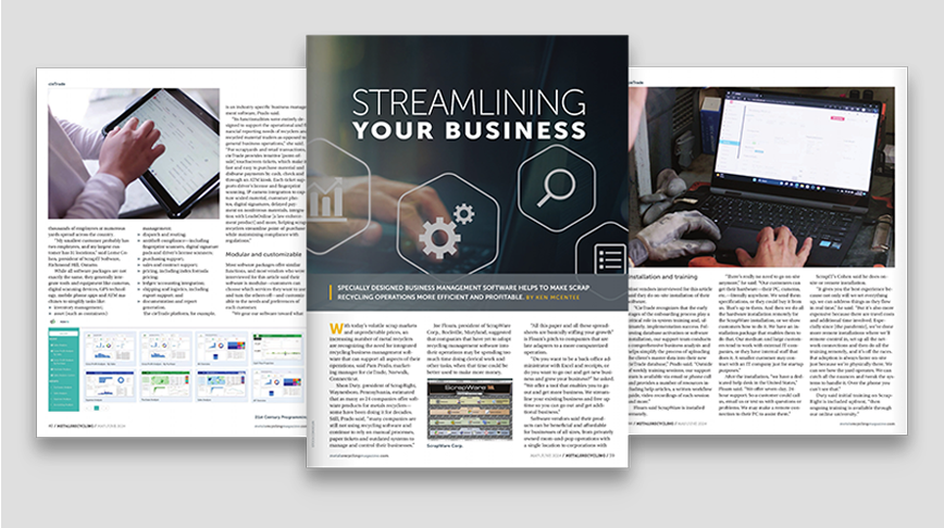 cieTrade featured in Metals Recycling Magazine | cieTrade